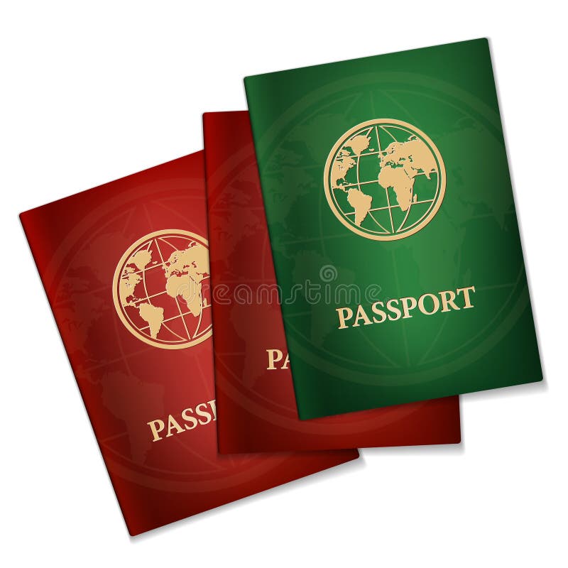 Three Passports Icon, Cartoon Style Stock Illustration - Illustration ...