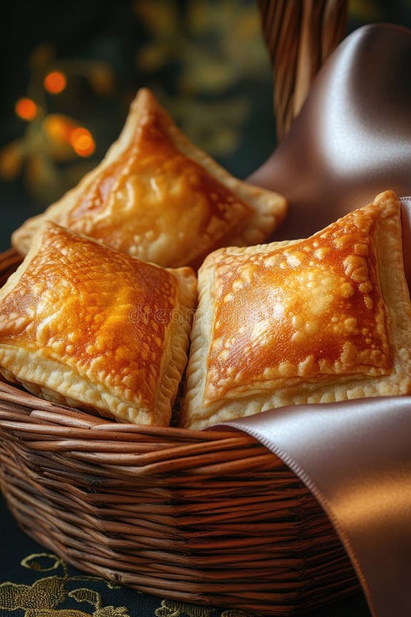 Three Pastries Sit on a Table, Ready for Serving Stock Image - Image of ...