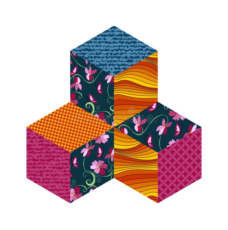 Patchwork Cubes Stock Illustrations – 193 Patchwork Cubes Stock Illustrations, Vectors & Clipart ...