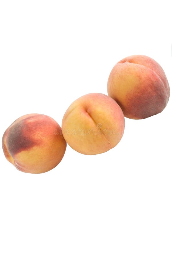 Three peach. Isolated stock photo. Image of vitamins - 50416302