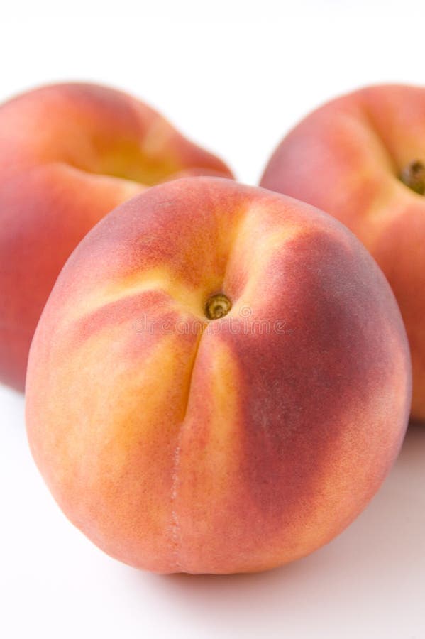 Three peaches stock image. Image of healthy, snack, produce - 1107563