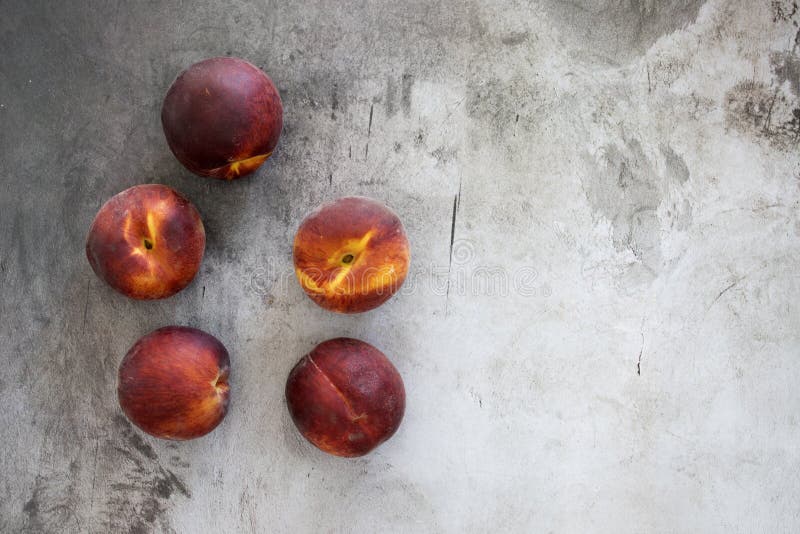 Five Peaches stock image. Image of concrete, ripe, peaches - 186272177