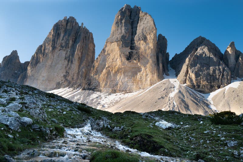 Three peaks of Lavaredo stock image. Image of lavaredo - 262703205
