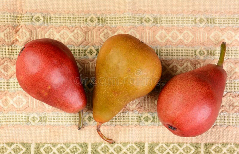 Three Pears Closeup stock photo. Image of overhead, food - 37631798