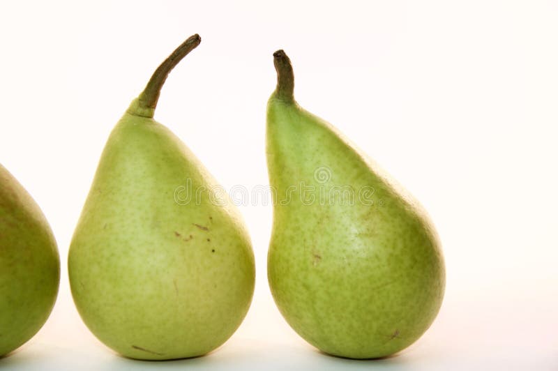 Three pears isolated stock photo. Image of close, summer - 145469396