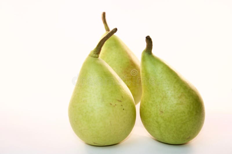 Three pears isolated stock image. Image of green, summer - 145469403