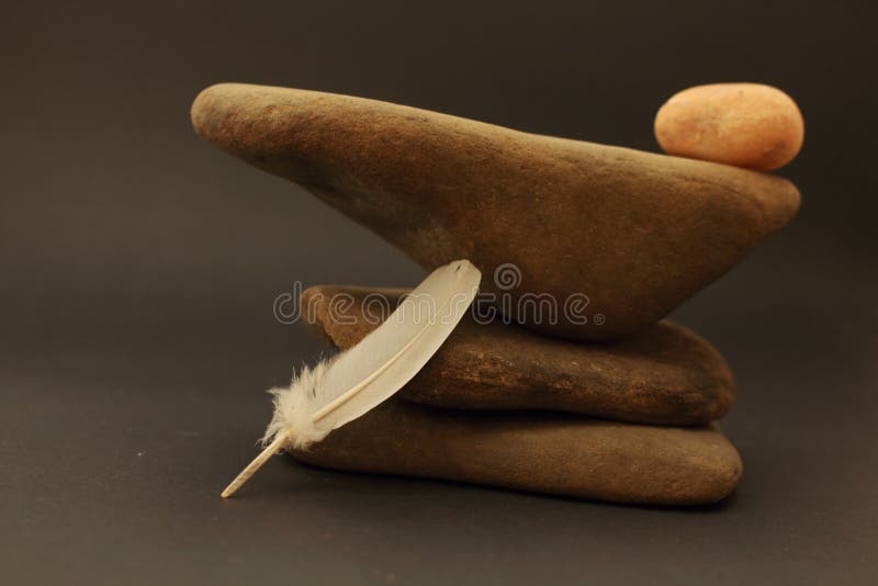 Three Pebbles Superimposed on Each Other. Stock Photo - Image of ...
