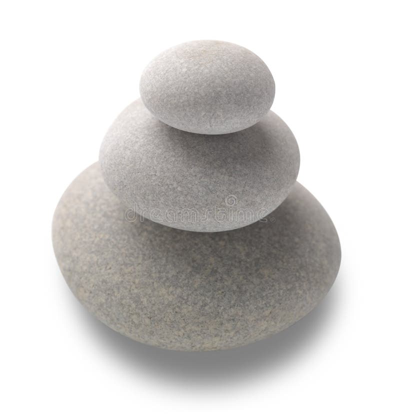 Three Pebbles on White Background with Path Stock Image - Image of ...