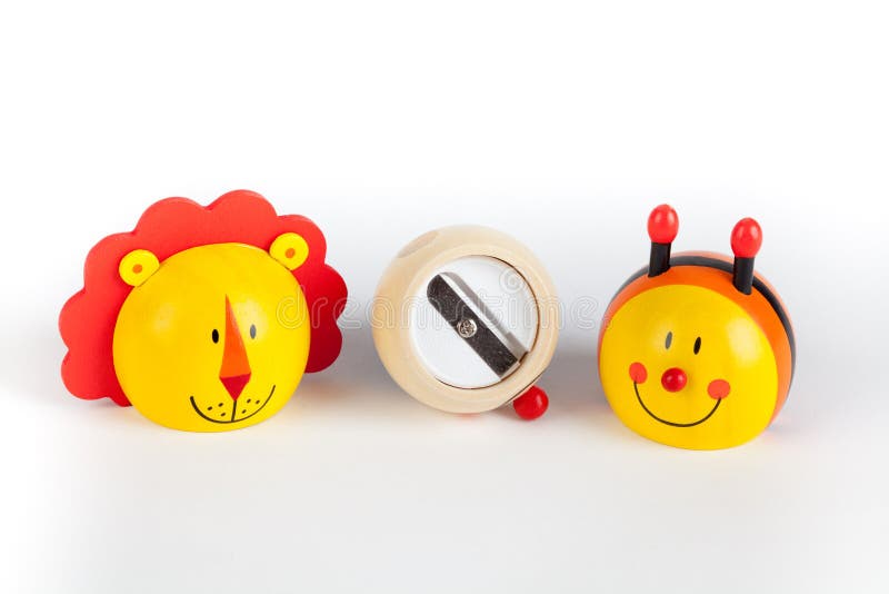 Three pencil-sharpener stock photo. Image of brown, close - 46243692