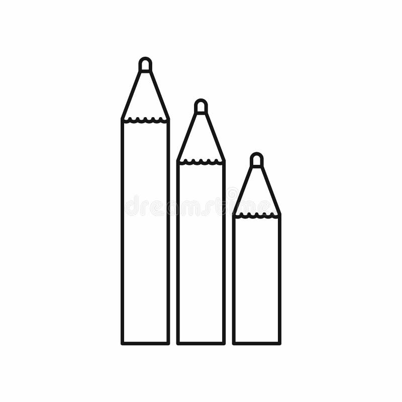 Line Paper Template With Sharp Pencils Stock Vector - Illustration of ...
