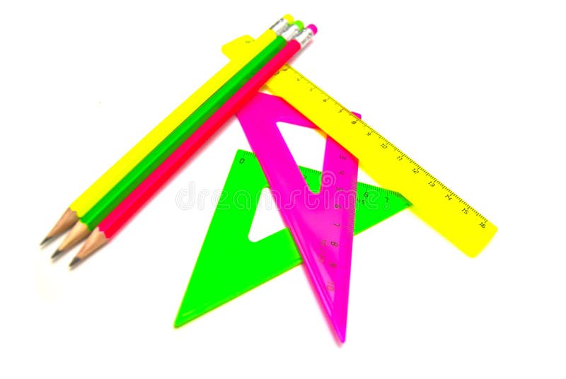 Three rulers in color stock photo. Image of growth, gauge - 7608150