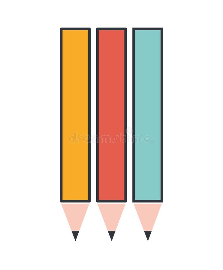 Three pens icons stock vector. Illustration of equipment - 215951335