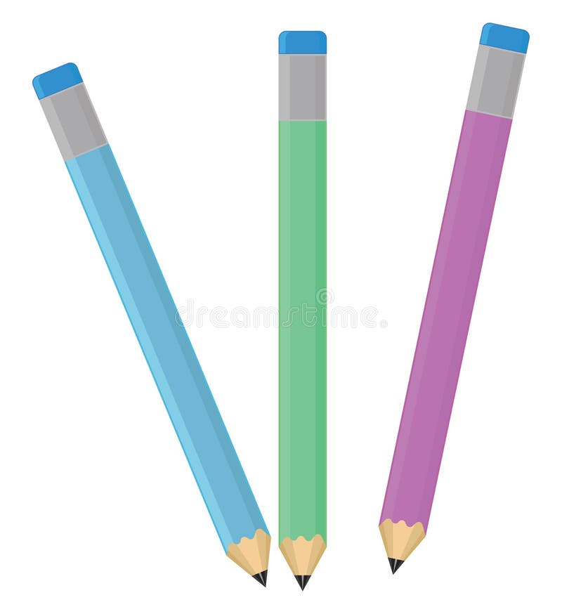 Three pens, icon stock vector. Illustration of vector - 262388342