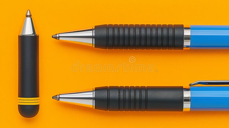 Three pens are shown stock illustration. Illustration of contract ...