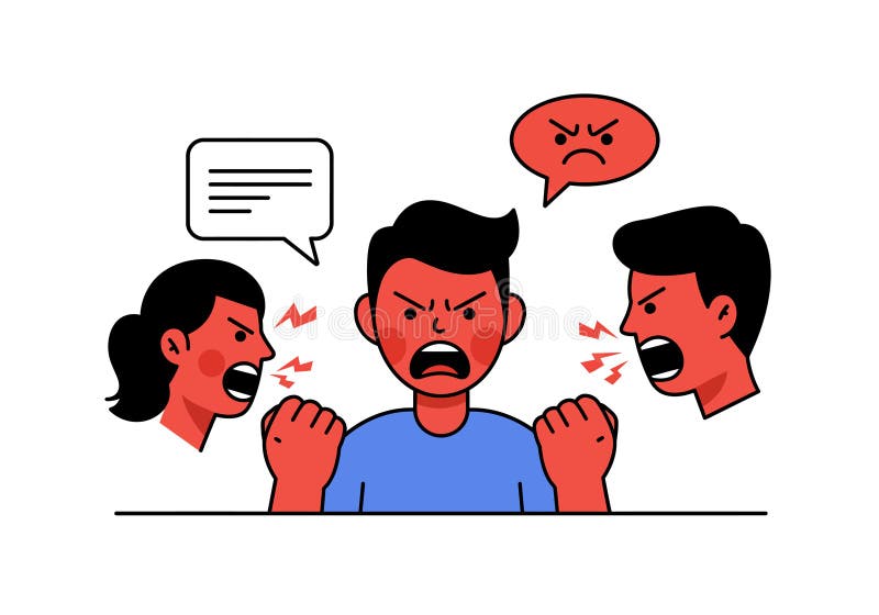 Anger management clipart stock vector. Illustration of speech - 369604021