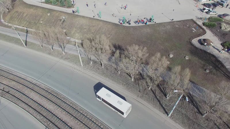 Three People Dance on Square with Monument of Stock Video - Video of ...