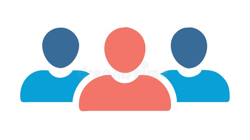 Three People Icon, Team Group Users Symbol, Vector Design Generative AI ...