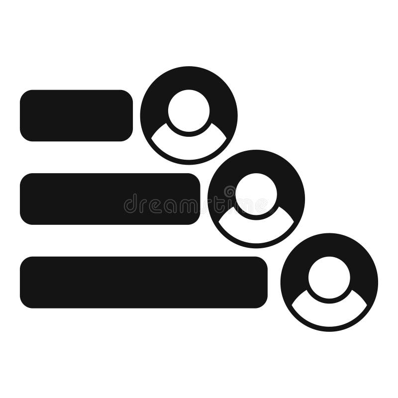 Three People Icons Representing a Queue or Ranking Stock Vector ...