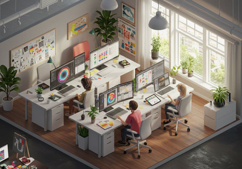 Inspiring Office Design Projects Stock Illustrations – 877 Inspiring ...