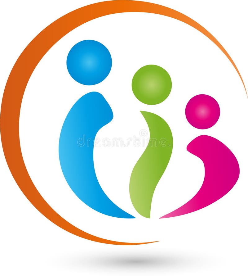 Three People, Team, Family, Group, Friends Logo Stock Vector ...