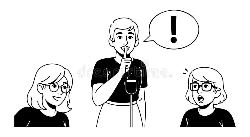 Silence Expressions Stock Illustrations – 194 Silence Expressions Stock ...