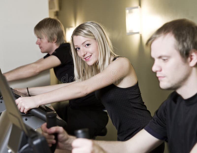 Three people spinning stock image. Image of exercise - 11526801