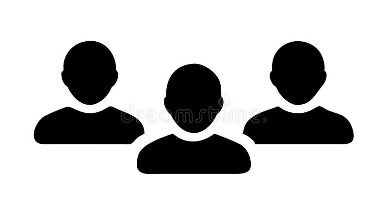 Three People Users Outline Vector Icon, Vector Design Generative AI ...