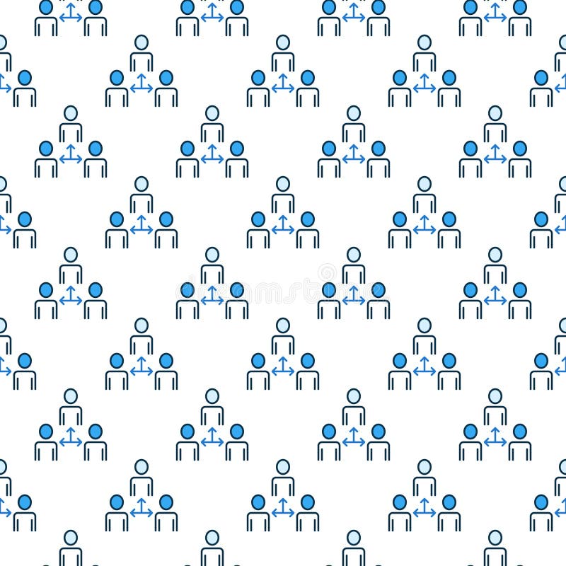 Three People Vector Sociology Science Blue Seamless Pattern Stock ...