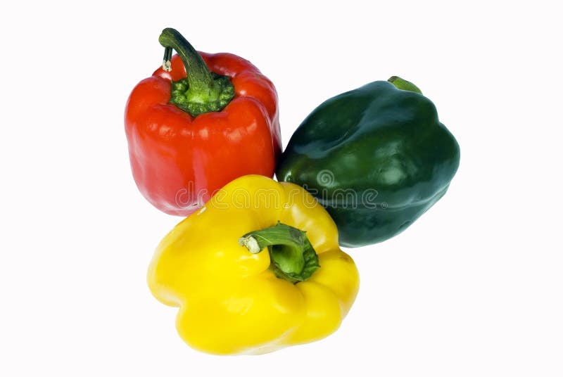 Three peppers stock image. Image of lettuce, color, pepper - 12996941