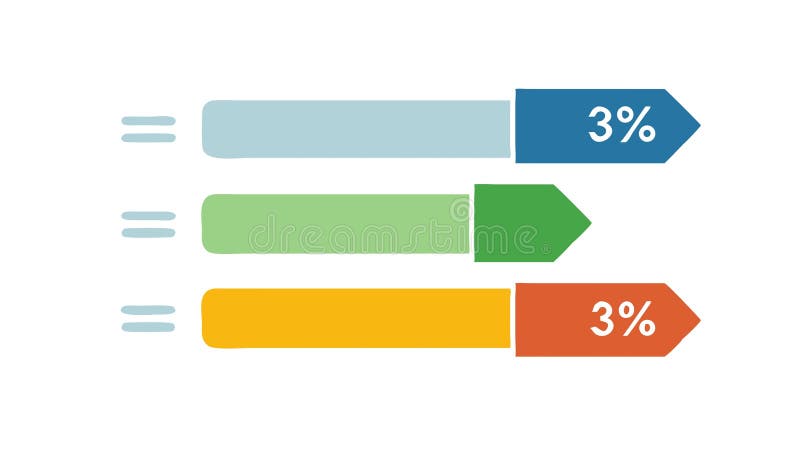 Three Percentage Bars Data Infographic, Vector Design Generative AI ...