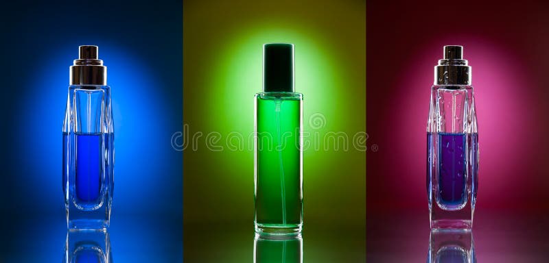 Three perfume bottle stock image. Image of perfume, fashion - 12812357