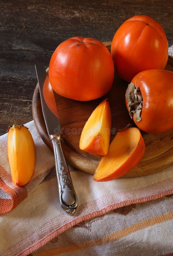 Mature persimmons stock image. Image of organic, sour - 11453235