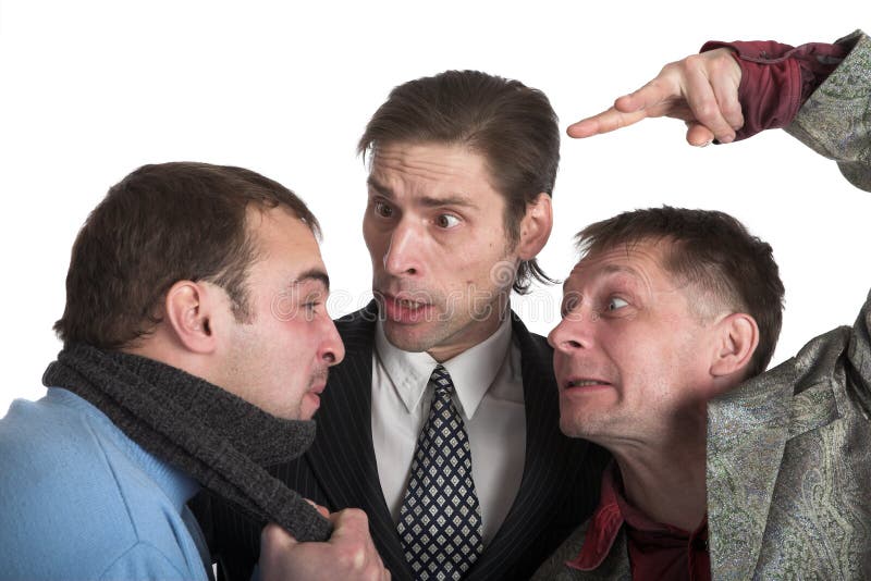 Three person stock image. Image of office, looking, activity - 3680993