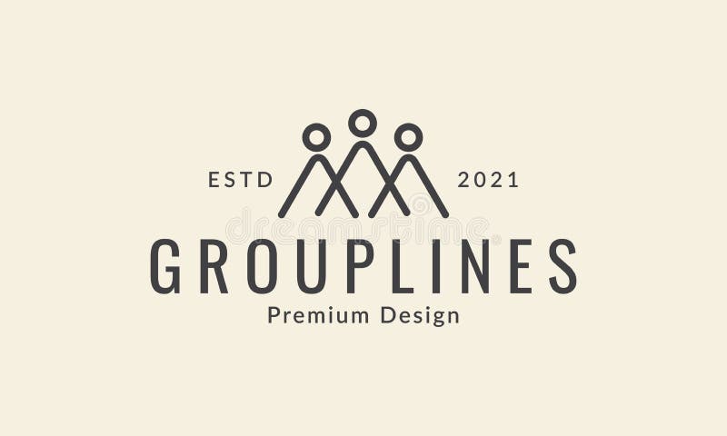 Three Person Group Line Triangle Logo Symbol Icon Vector Graphic Design ...