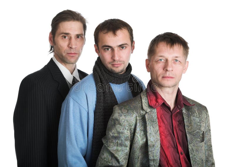 Three persons stock image. Image of manager, male, multi - 3680881