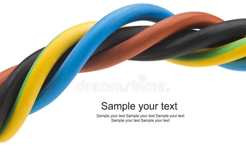 Three-phase electric cable stock image. Image of electric - 42763323