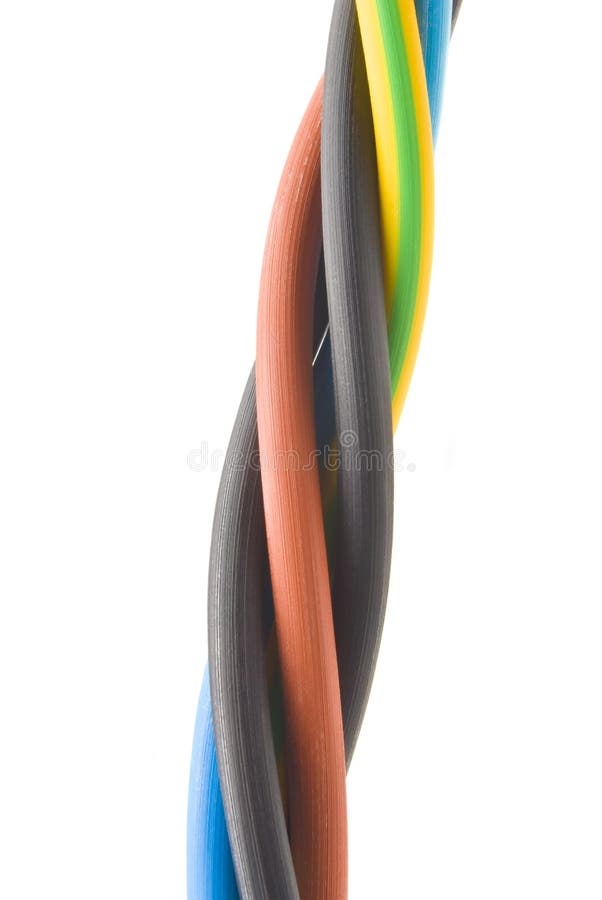 Three-phase electric cable stock image. Image of watt - 42763113