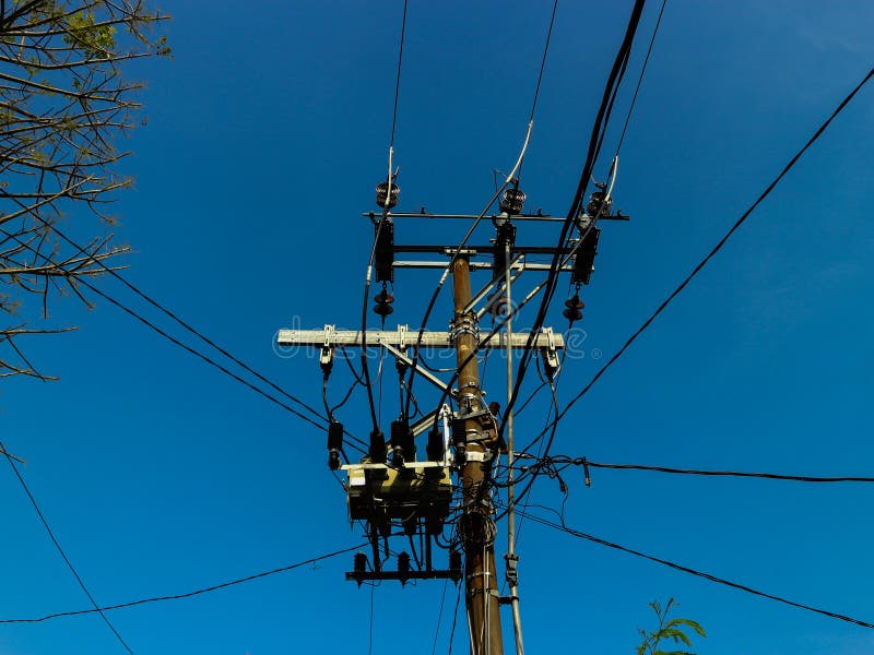 Three Phase Grid Electrical System Stock Photo - Image of streetlight ...