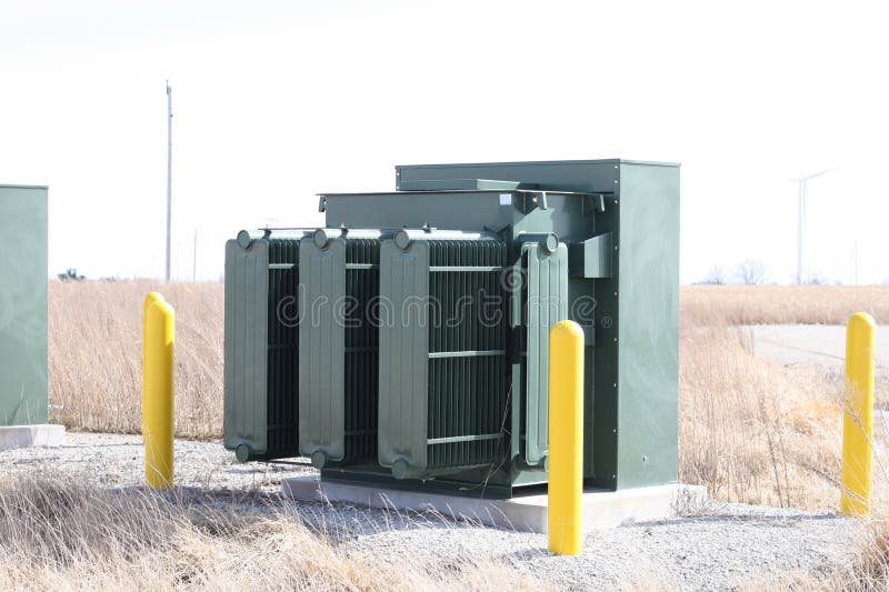 Three Phase Pad Mount Transformer Stock Photo - Image of phase, iron ...