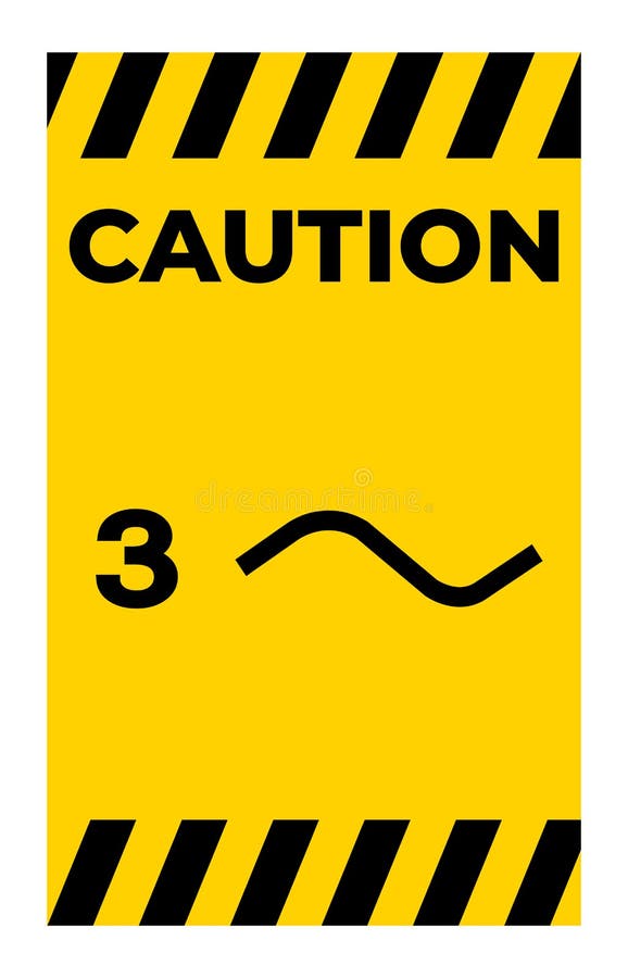 Three Phase Power Symbol Sign Isolate on White Background,Vector ...