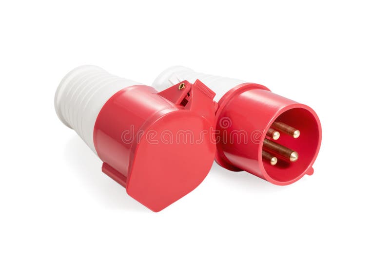 Three-phase Socket and Plug Stock Photo - Image of phase, cord: 74829956