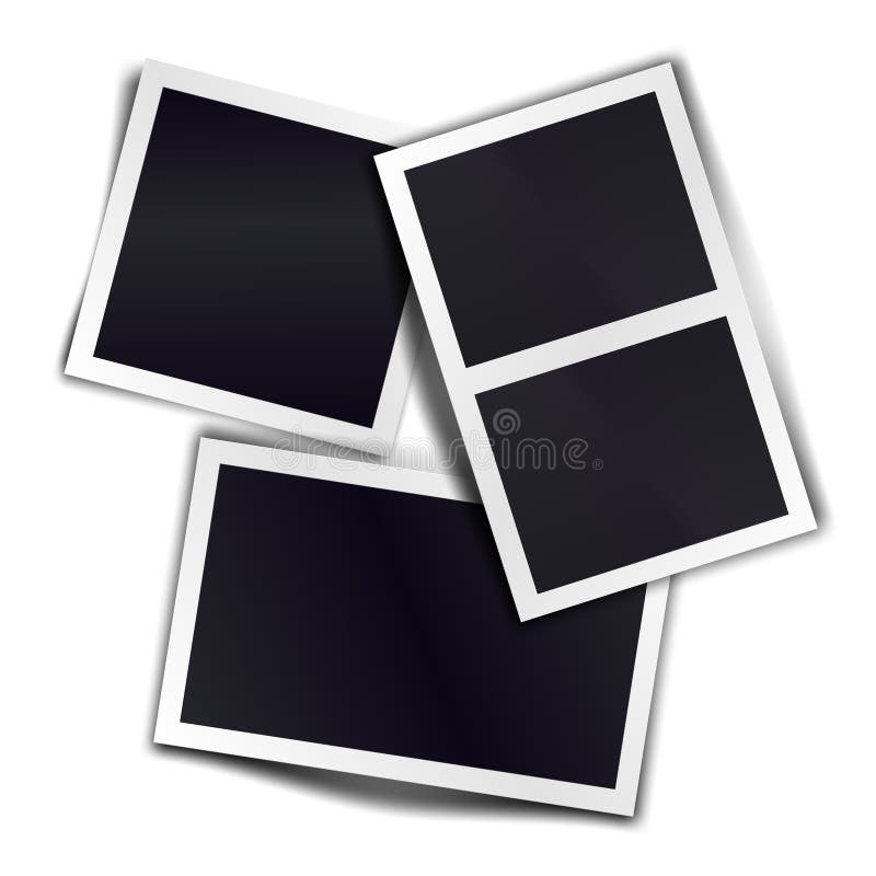 Three Photorealistic Blank Retro Photo Frames. Vector Stock Vector ...