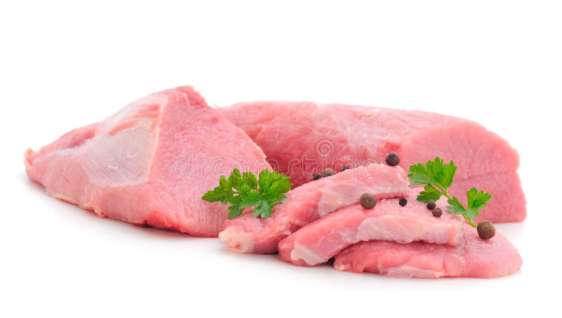 Three pieces of beef meat stock photo. Image of sliced - 261808106