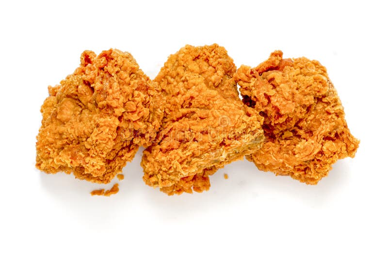 Three Pieces of Fried Chicken Stock Photo - Image of crunchy, snack ...
