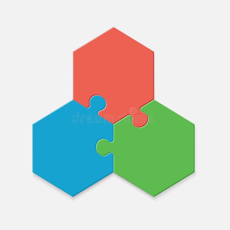 Hexagonal puzzles 4 stock vector. Illustration of pattern - 215115346