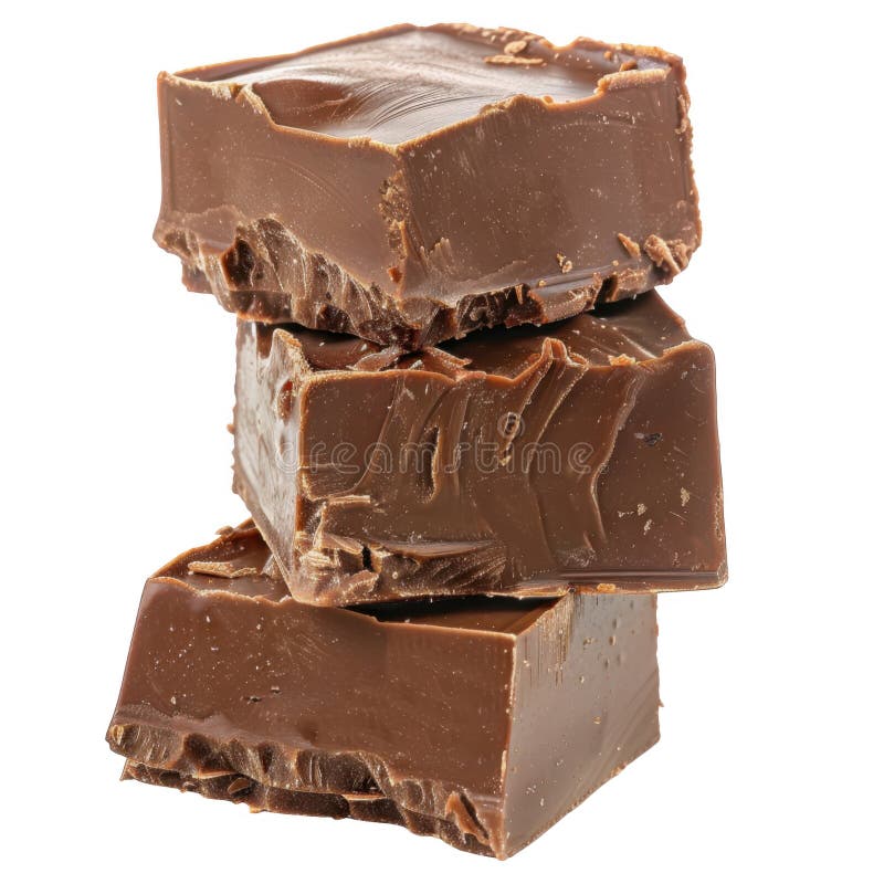 Three Pieces of Milk Chocolate Stacked Stock Photo - Illustration of ...