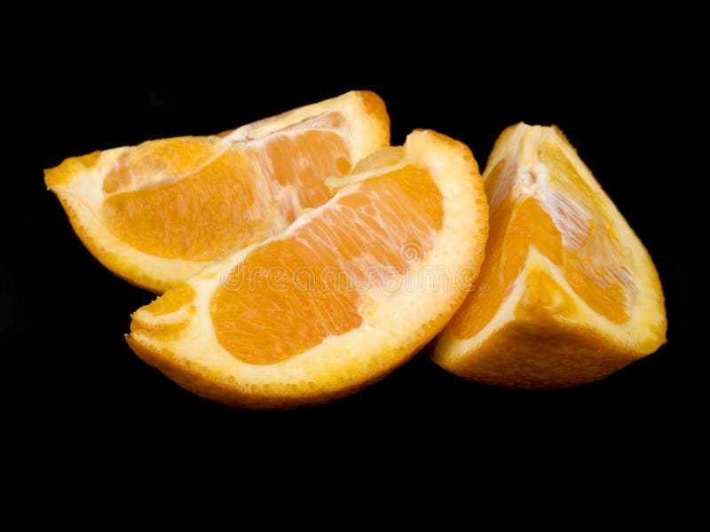 Three pieces of orange stock photo. Image of healthy - 13357594