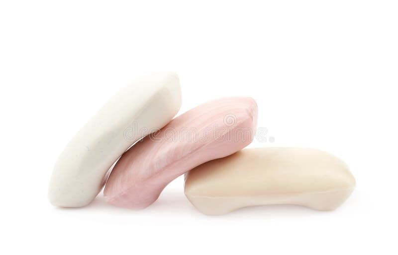 Three Pieces of Soap Isolated Stock Image - Image of luxury, piece ...