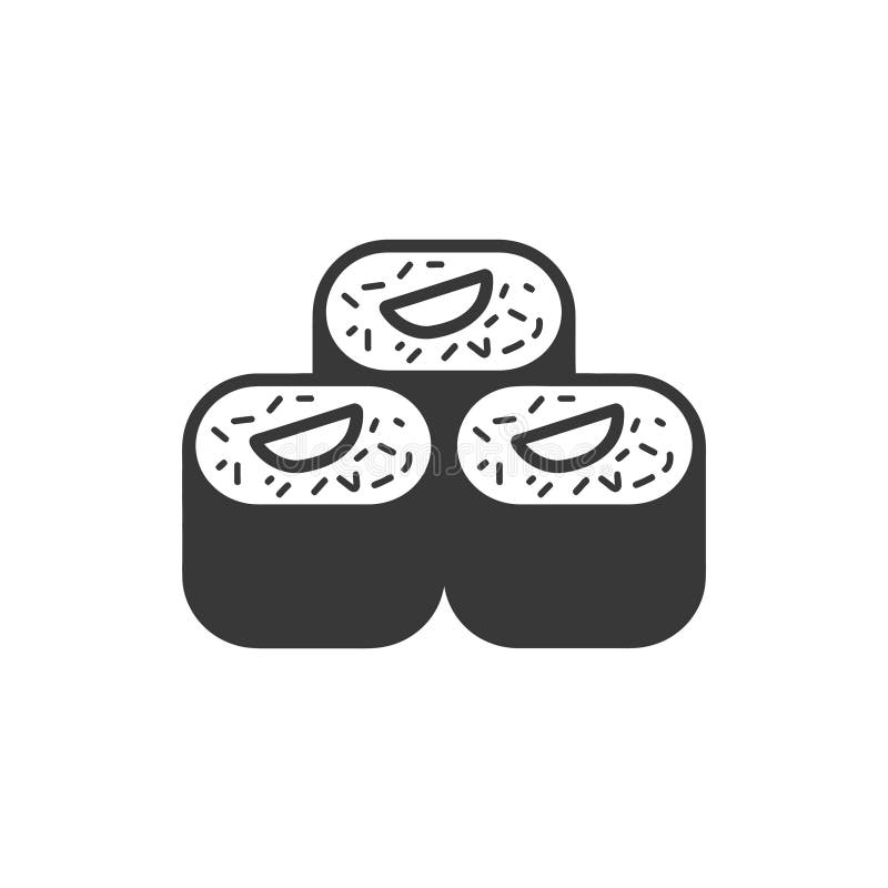AI Generated Sushi Icon stock vector. Illustration of snack - 369931003