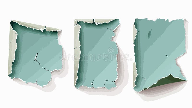 Three Pieces of Torn Paper Arranged Creatively for Design Projects ...